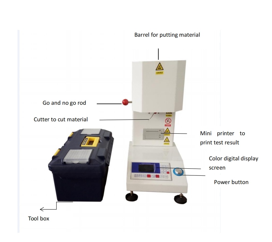 Digital Melt flow index rate tester plastometer with mini printer